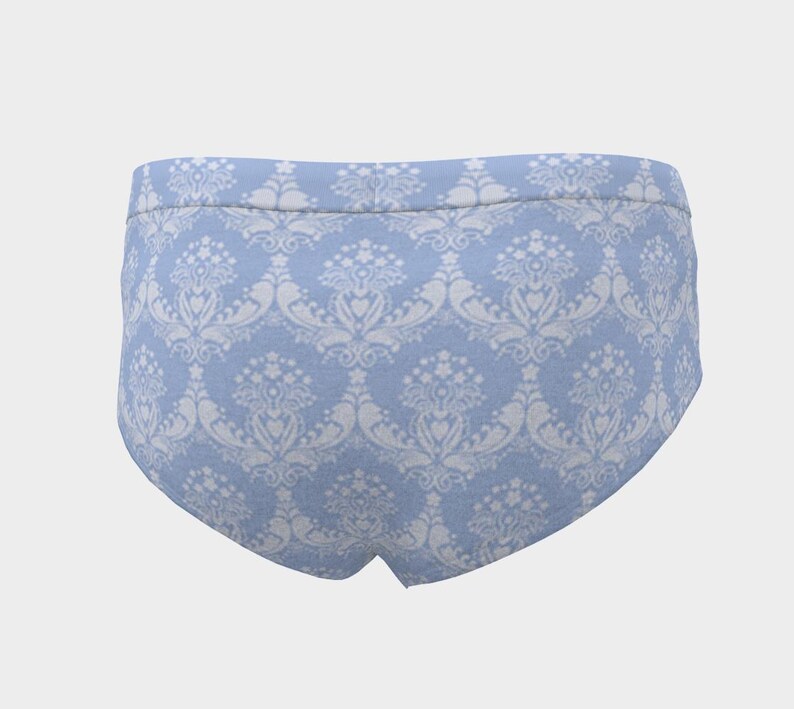 Damask Light Blue Cheeky Briefs - Etsy