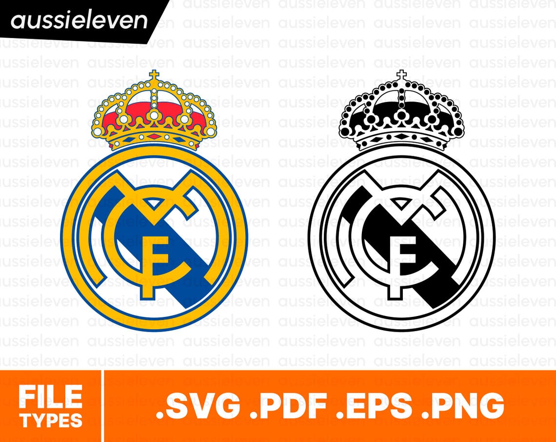 Real Madrid Logo SVG Eps Pdf Png / Color and Monochrome Version ...
