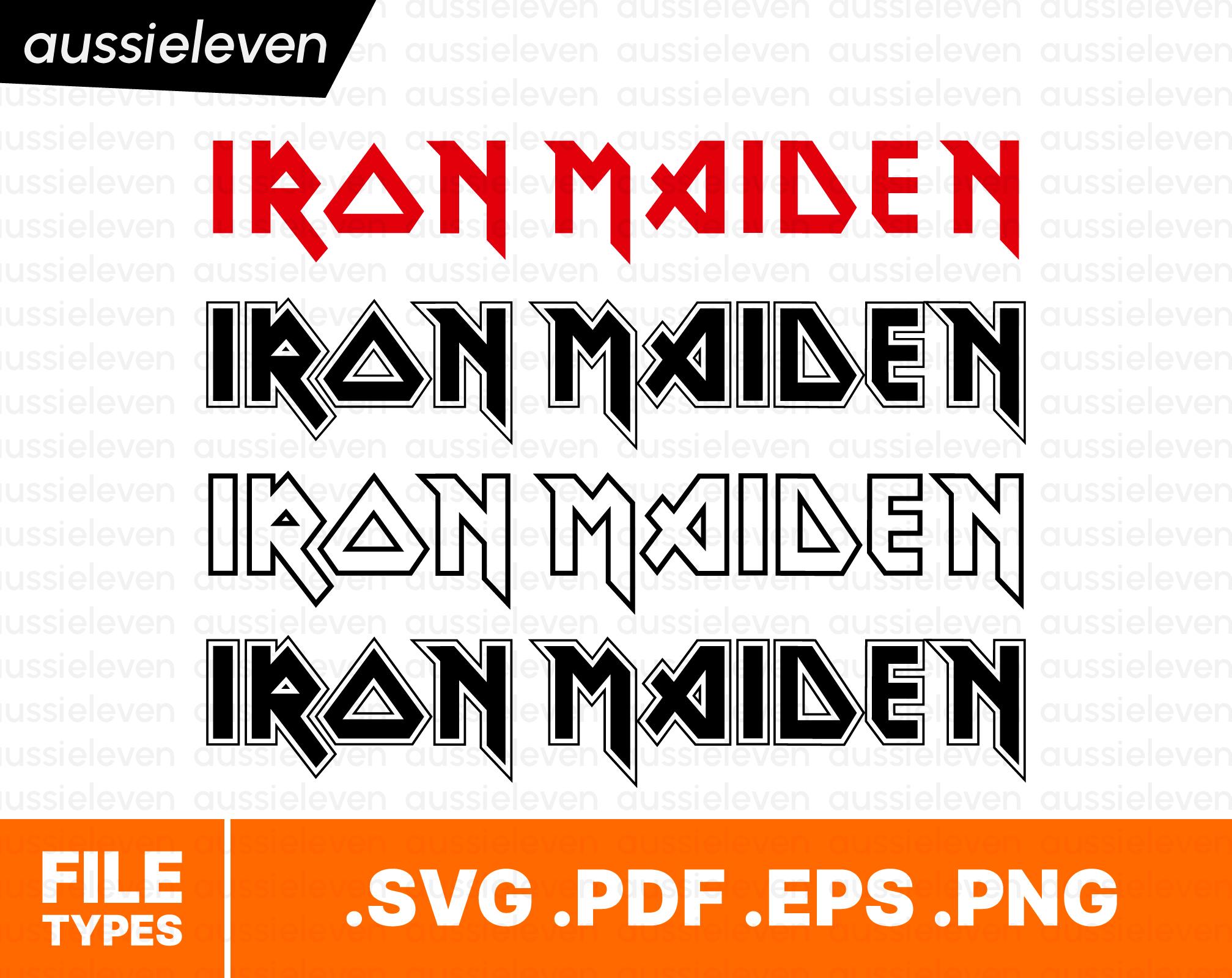 Iron Maiden Logo Svg Pdf Eps Png, Bundle Logos, Music Band, Color and ...