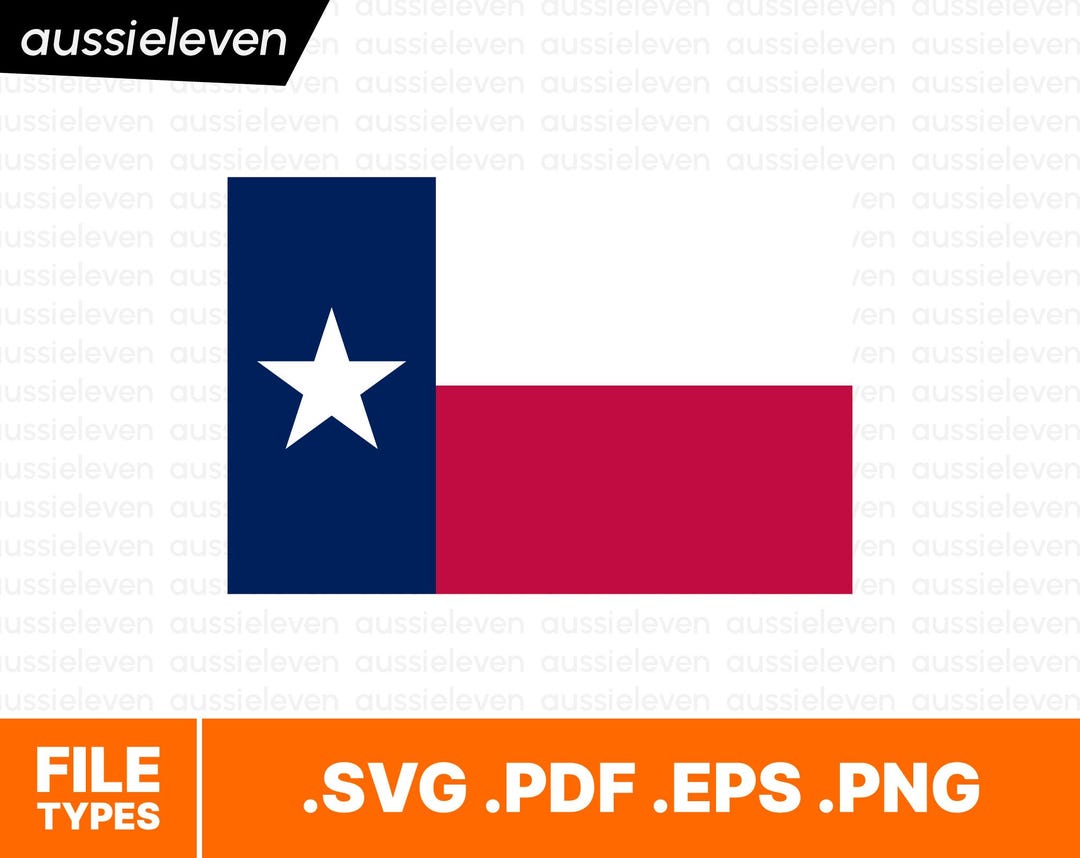 Texas Flag Logo SVG Eps Pdf Png / Color & Monochrome Version / Vector ...
