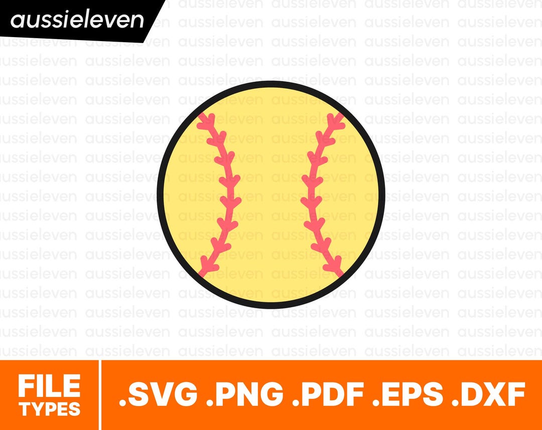 Softball Svg Png Pdf Eps Dxf | Softball Vector | Silhouette Cut Files ...
