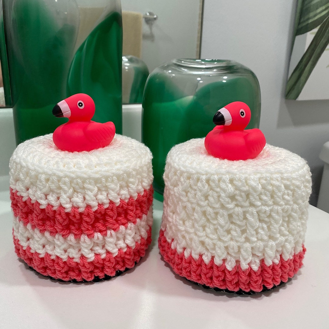 Flamingo Toilet Paper Roll Cover Pink Flamingo Crochet - Etsy