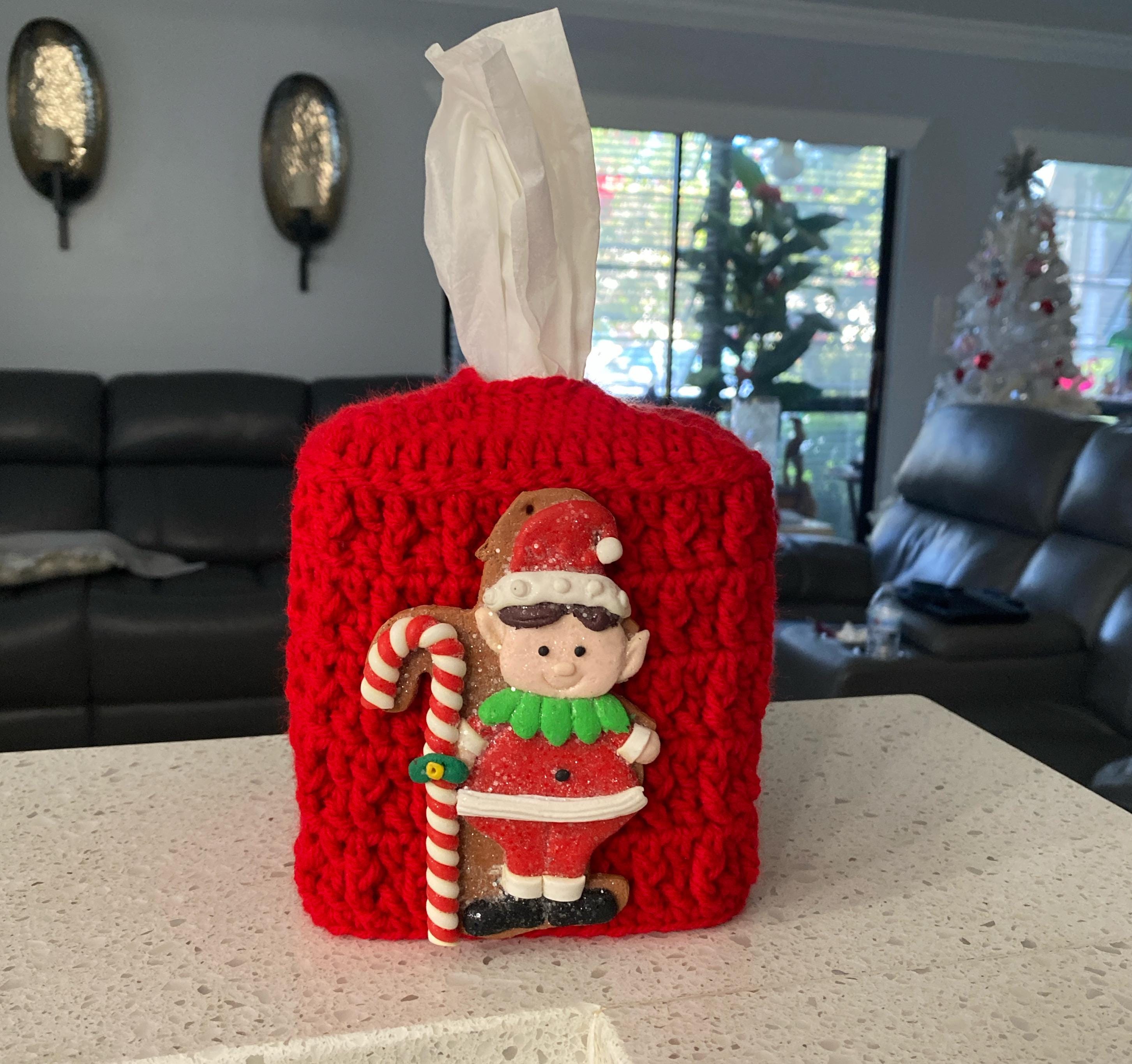 Christmas Tissue Box Covers, Santa Tissue Box Cover, Snowman Tissue Box ...