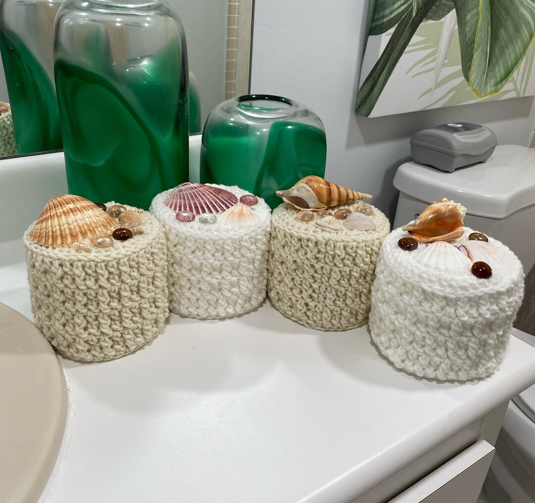 Seashell Toilet Paper Cover, Beach Ocean Bathroom Decor Seashells - Etsy