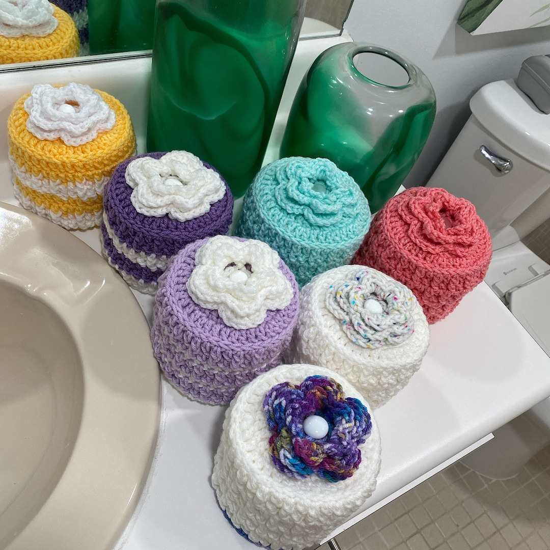 Toilet Paper Roll Cover, Handmade Crochet Toilet Paper Roll Cozy, Retro ...