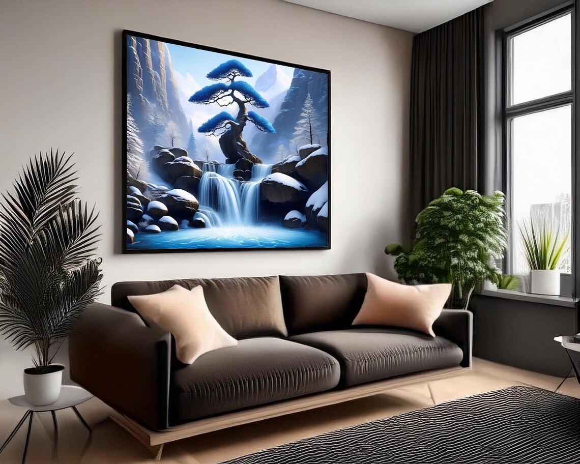 Abstract Winter Scene, Printable Home Décor Art - Etsy