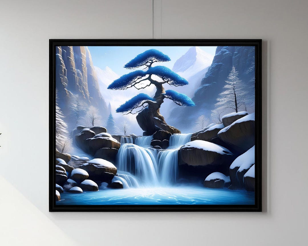 Abstract Winter Scene, Printable Home Décor Art - Etsy