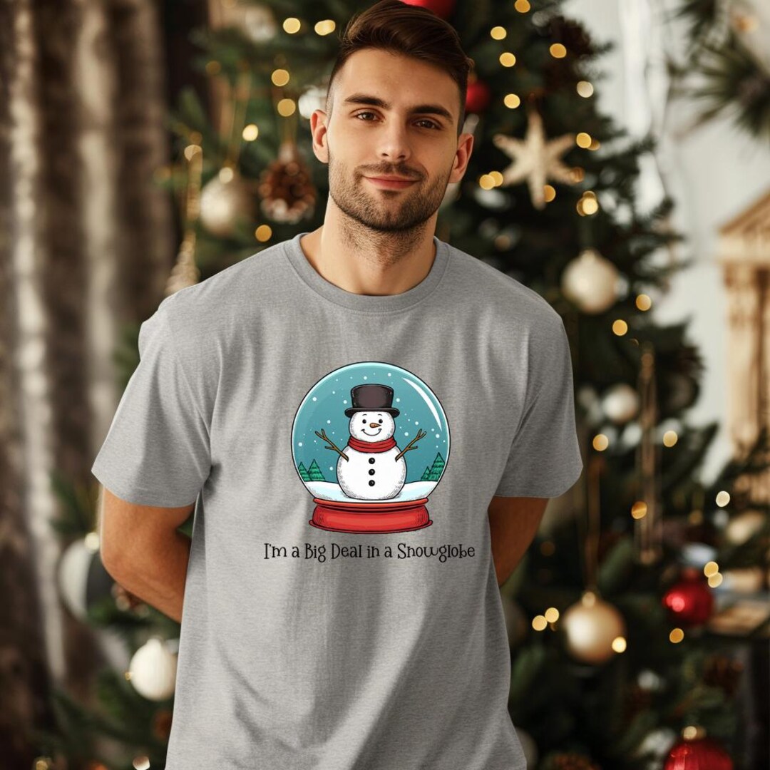 Christmas Snowglobe Tee, Holiday T-shirt, Snowy Globe Shirt, Winter ...