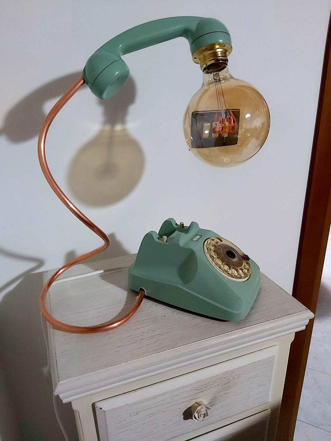 Vintage Telephone Lamp - Etsy
