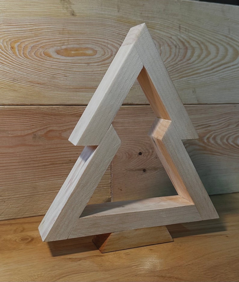 Rustic Wood Christmas Tree Holiday Decoration Rustic Christmas ...