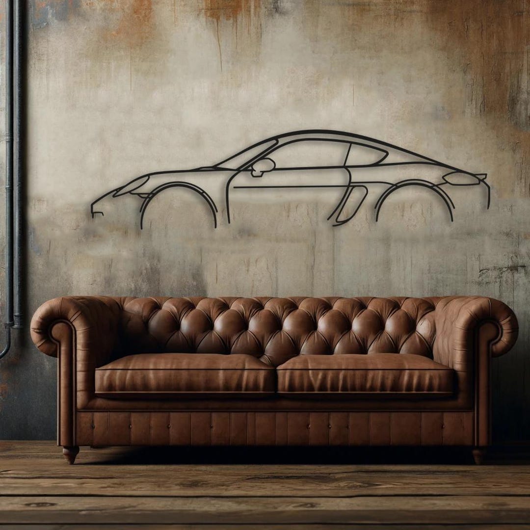 Sports Car Metal Wall Art, Garage Outside Wall Decor, Birthday Gifts ...