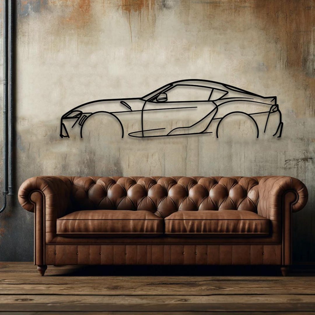 Metal Car Wall Decor, Sport Car Silhouette Wall Art, Large Metal Wall ...