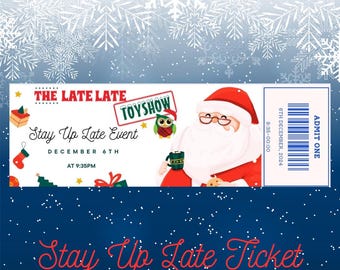 The Late Late Toy Show 2025 - Stay up Late Ticket - Etsy