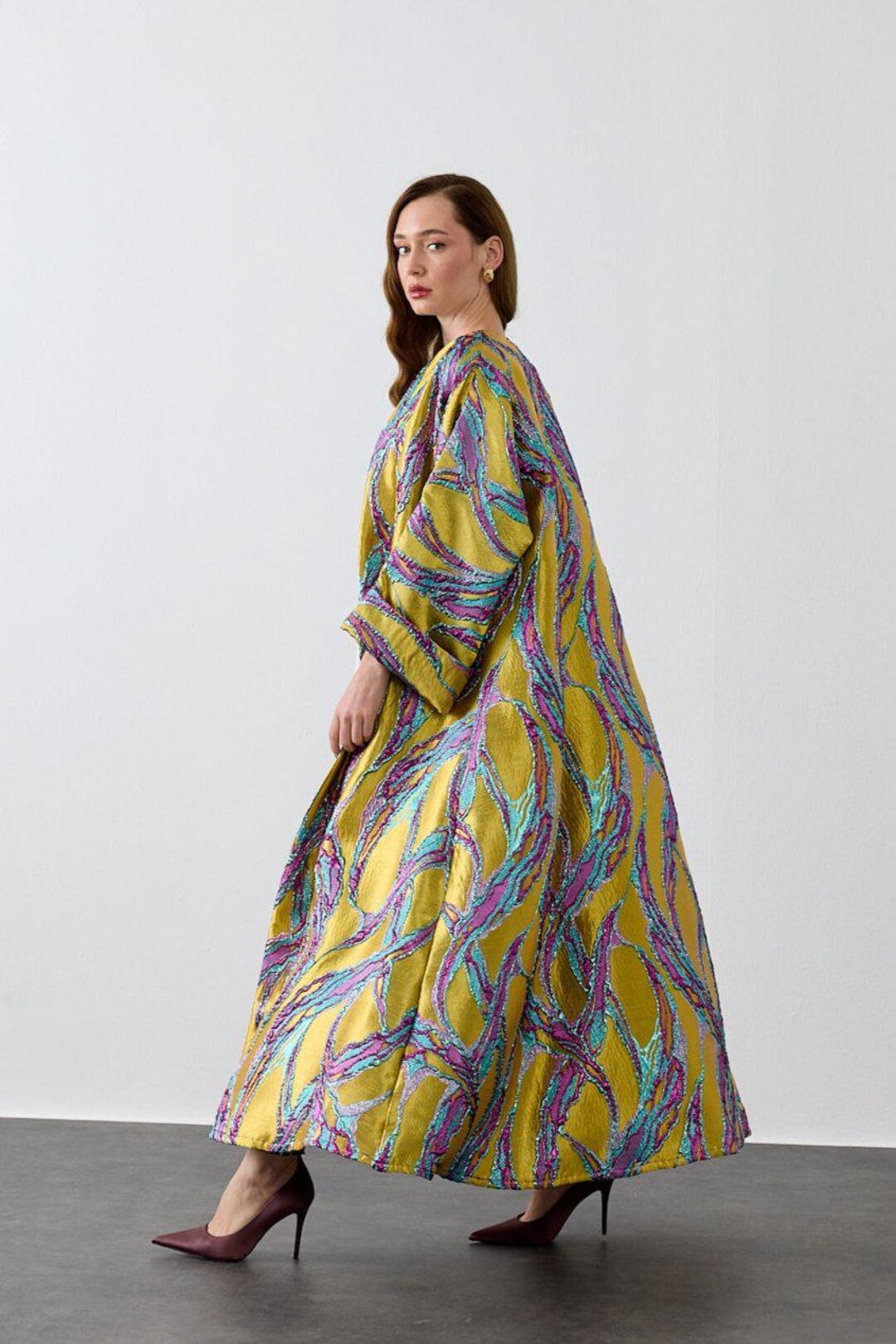 Green Extra Long Cardigan, Oversized Cardigan, Ankle Length Cardigan ...