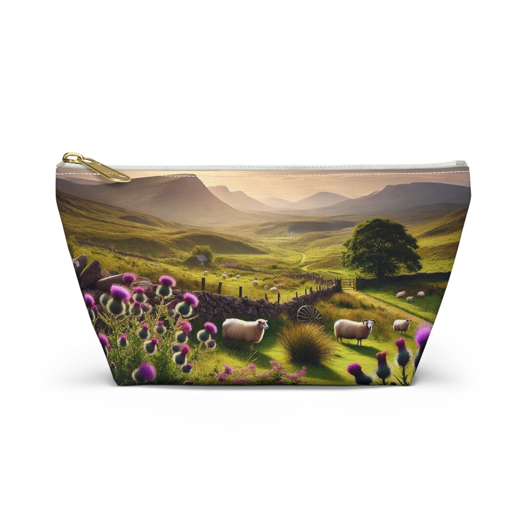 Scottish Highlands Accessory Pouch, Unique Scottish Small Handbag Gift ...