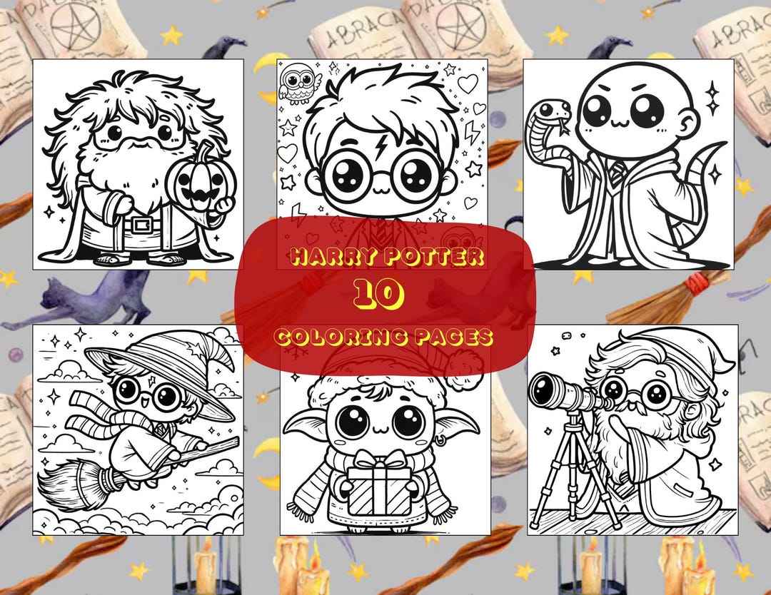 Harry Potter Kawaii Coloring Pages Bold and Easy Coloring Pages for ...