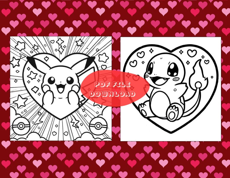 Pokemon Valentine's Day Coloring Pages Bold and Easy Coloring Pages for ...