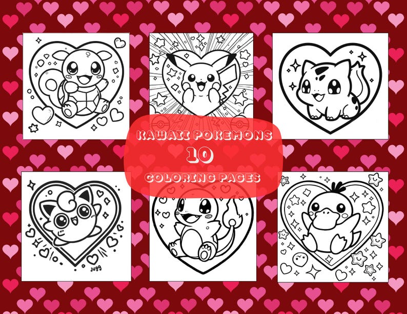 Pokemon Valentine's Day Coloring Pages Bold and Easy Coloring Pages for ...