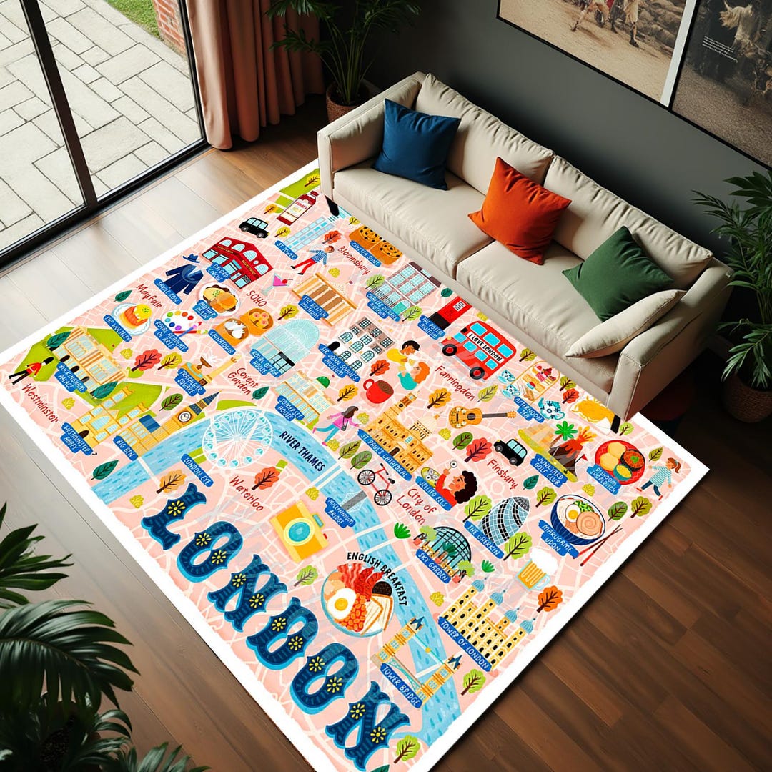 London Rug,city Carpet,sky Rug,house Rug,fun Rug,drawing Rug,dream Rug ...