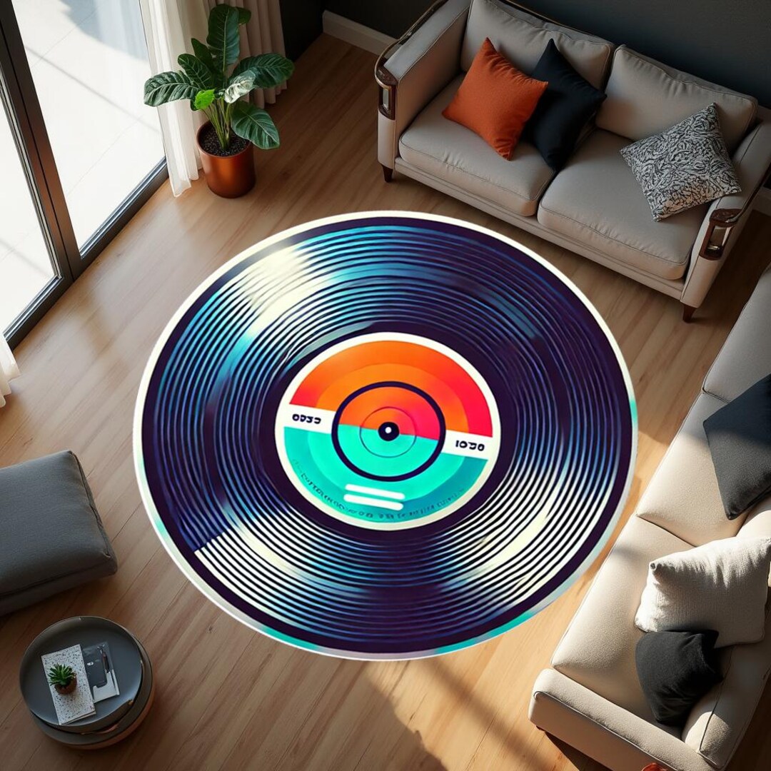 Cd Player Round Rug,music Round Carpets,round Cd Rugs,musical Rug ...
