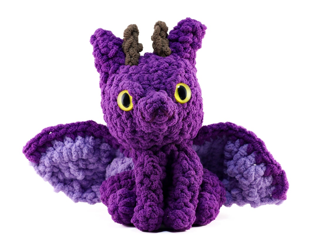 Purple Dragon Plush Toy Stuffed Animal Amigurumi Crochet - Etsy