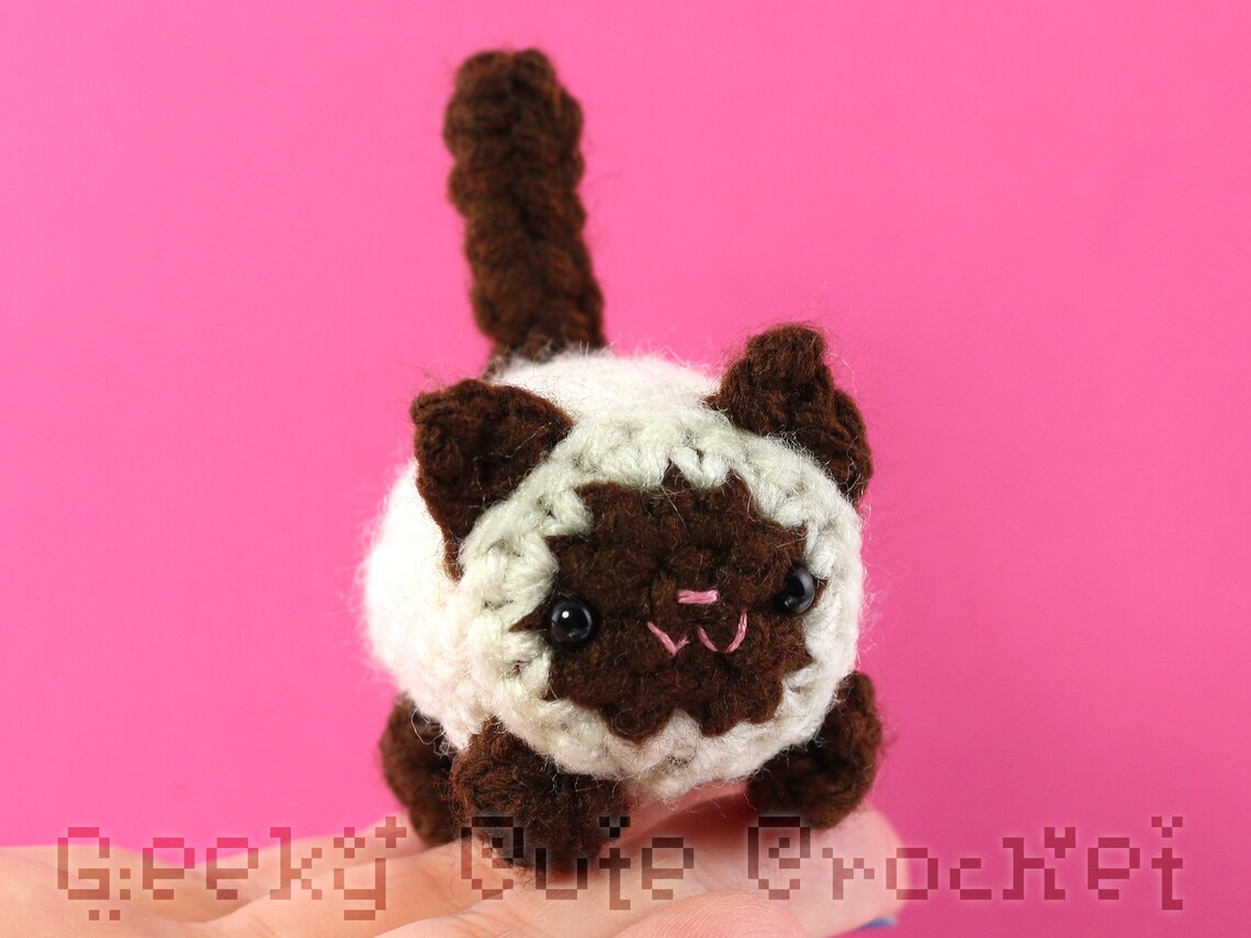 Siamese Kitty Cat Yama Amigurumi Plush Toy Crochet Stuffed - Etsy