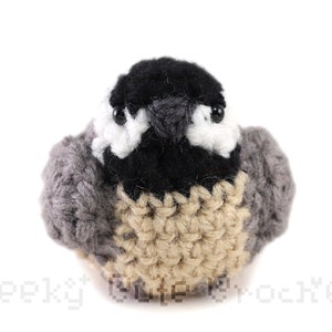 Black-capped Chickadee Bird Toy Plush Tiny Birb Amigurumi - Etsy