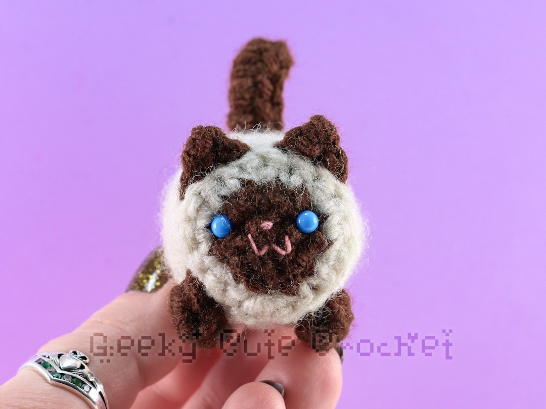 Siamese Kitty Cat Yama Amigurumi Plush Toy Crochet Stuffed Animal - Etsy