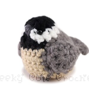 Black-capped Chickadee Bird Toy Plush Tiny Birb Amigurumi - Etsy