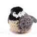 Black-capped Chickadee Bird Toy Plush Tiny Birb Amigurumi - Etsy