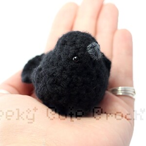 Raven Crow Blackbird Bird Plush Toy Stuffed Animal Amigurumi - Etsy