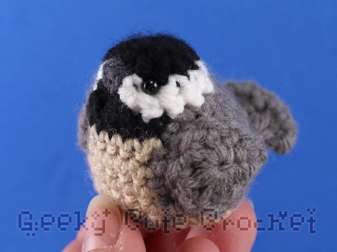 Black-capped Chickadee Bird Toy Plush Tiny Birb Amigurumi - Etsy