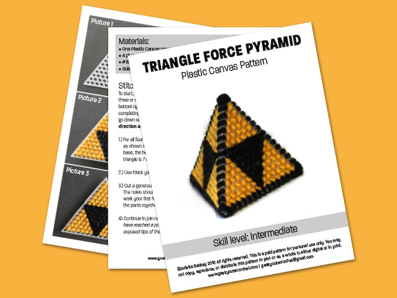 Triangle Force Pyramid Plastic Canvas Pattern PDF | Etsy