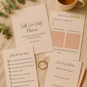 Self-love Daily Planner | Printable PDF for Confidence, Growth ...
