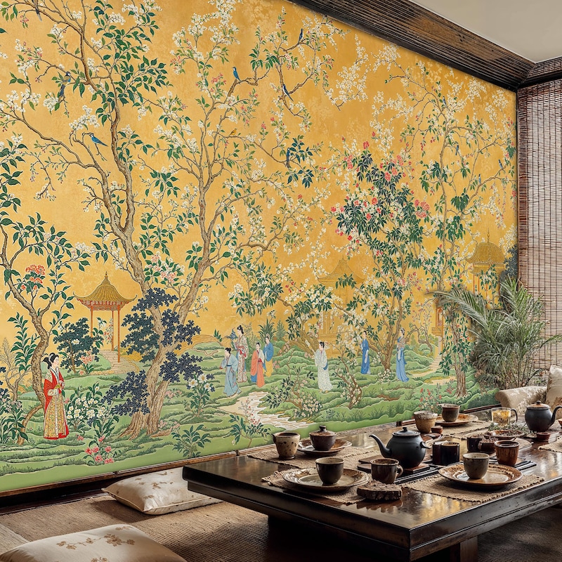 Wallpaper Vintage Asian - Etsy UK