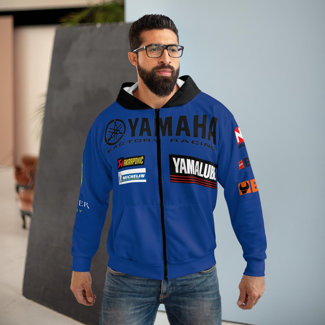 Yamaha Racing Unisex Zip Hoodie, Motorsport Apparel, Gift for ...