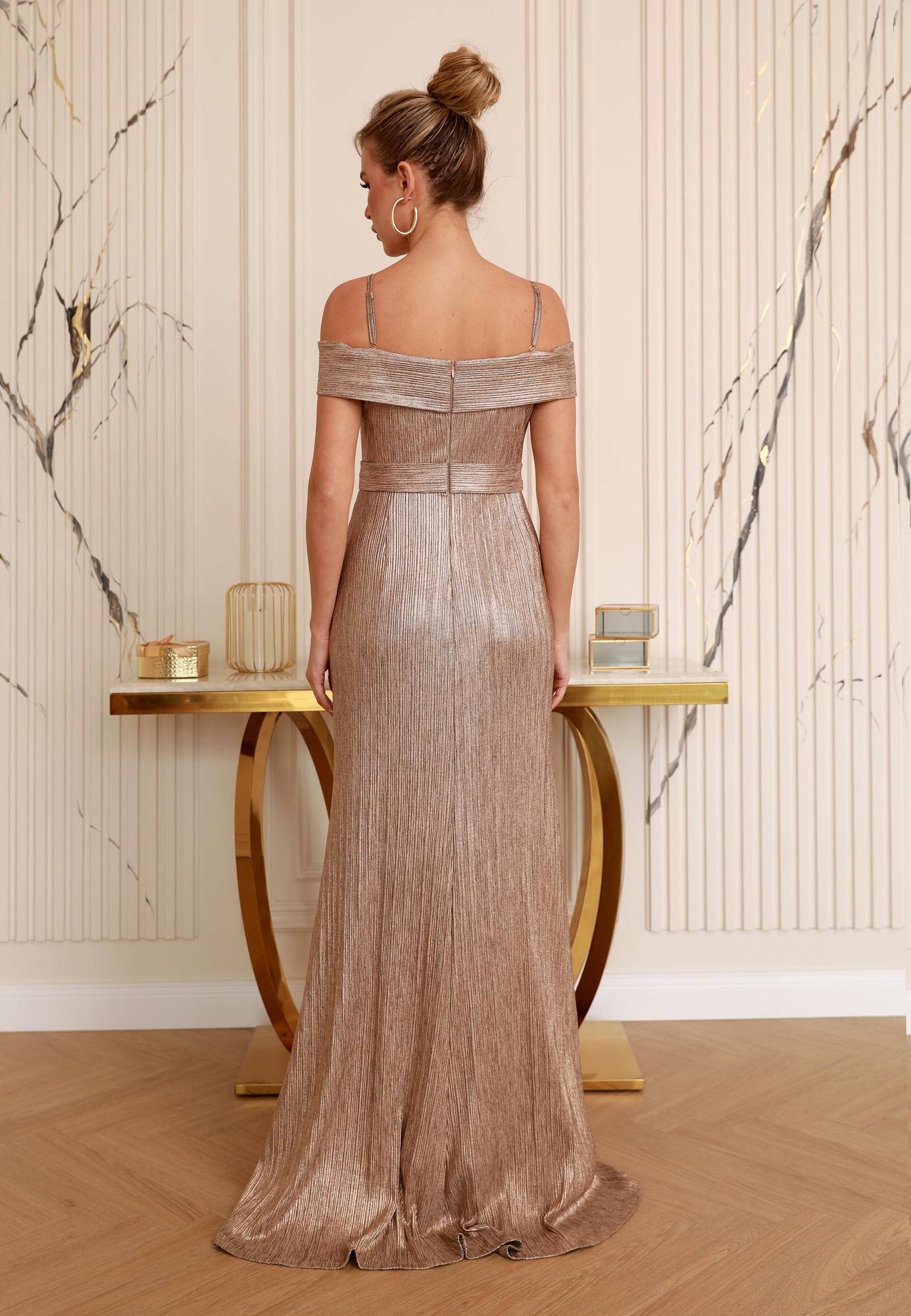 Elegant Bronze Evening Dress |occasion Off-shoulder Mermaid Dress With ...