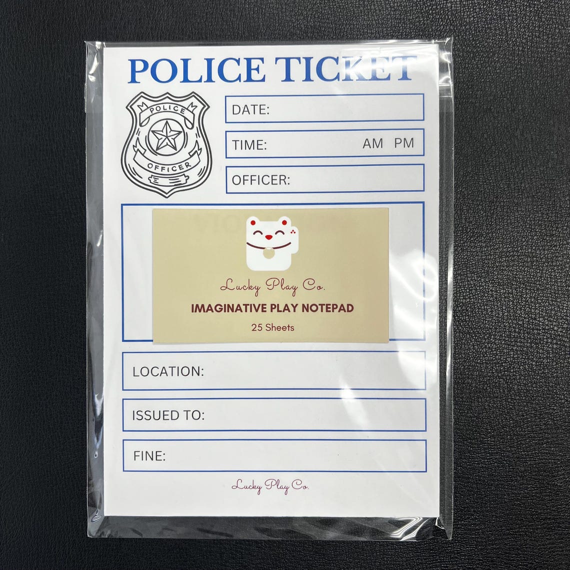 Police Ticket Pretend Play 5'' X 7'' Notepad 25 Sheets – Imaginative ...