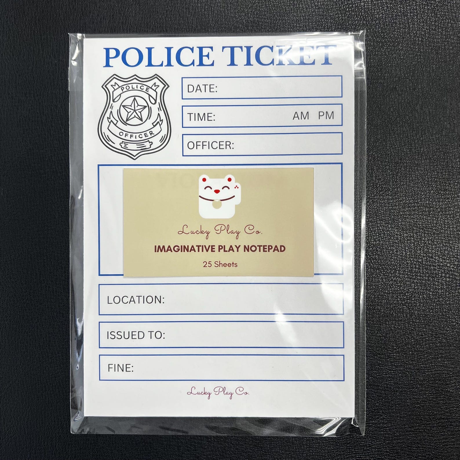 Police Ticket Pretend Play 5'' X 7'' Notepad 25 Sheets – Imaginative ...