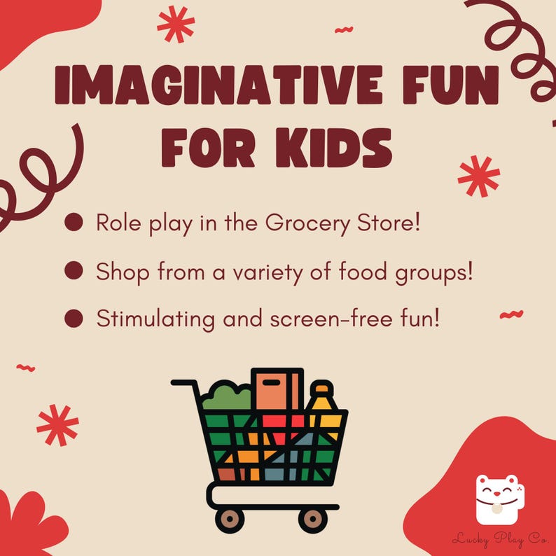 Supermarket Grocery List Pretend Play Notepad – Imaginative Role-play ...