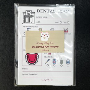 Dental Exam Pretend Play 5'' X 7'' Notepad 25 Sheets – Imaginative Role ...
