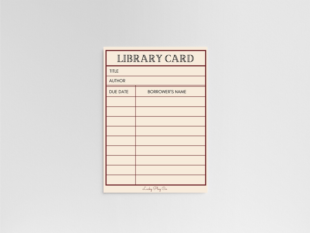 Library Card Pretend Play Printables – Imaginative Role-play Sheets for ...