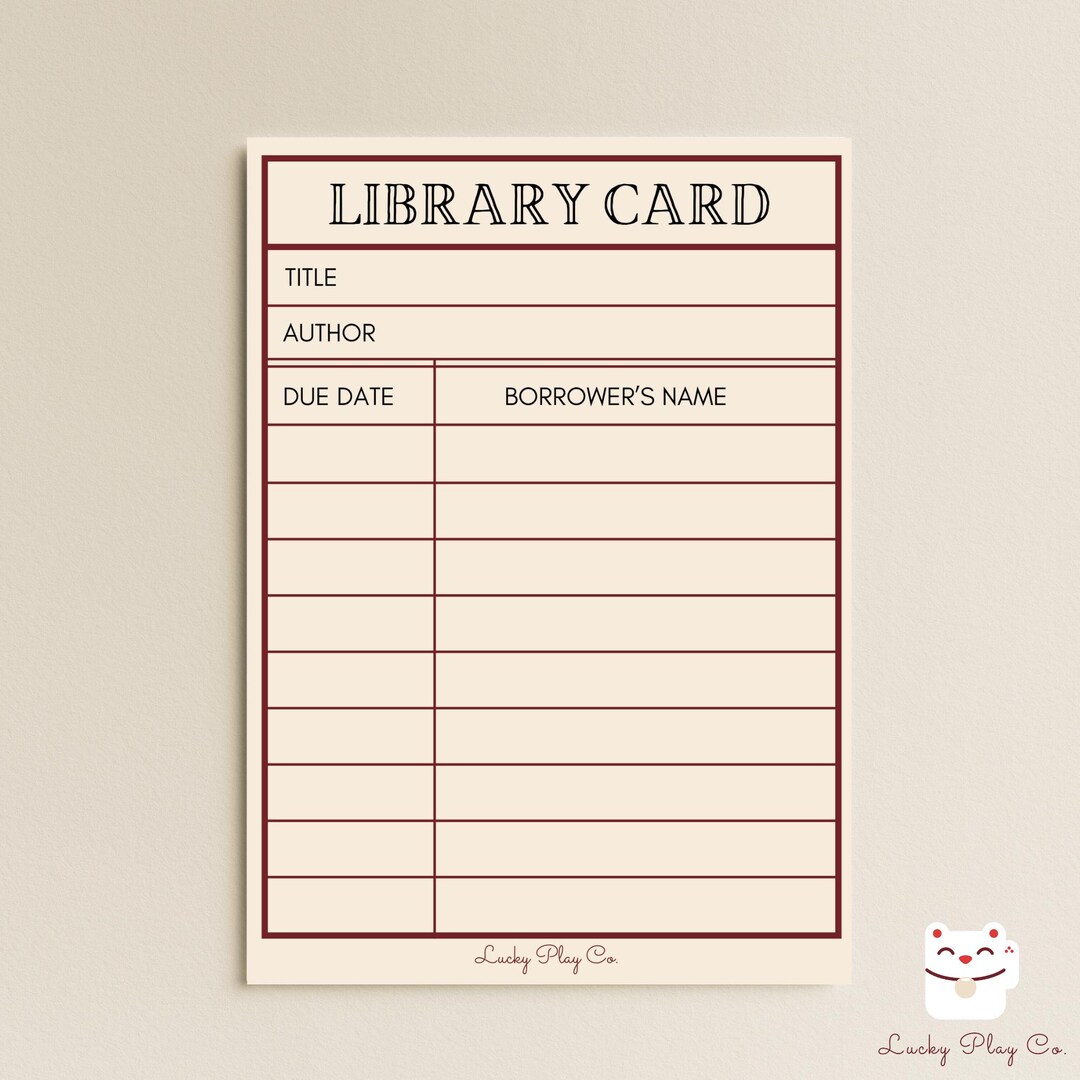 Library Card Pretend Play Printables – Imaginative Role-play Sheets for ...