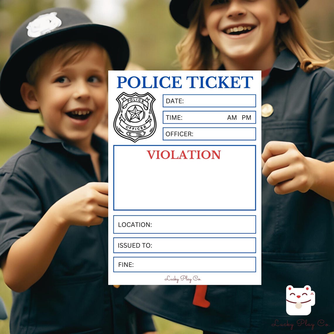 Police Ticket Pretend Play 5'' X 7'' Notepad 25 Sheets – Imaginative ...