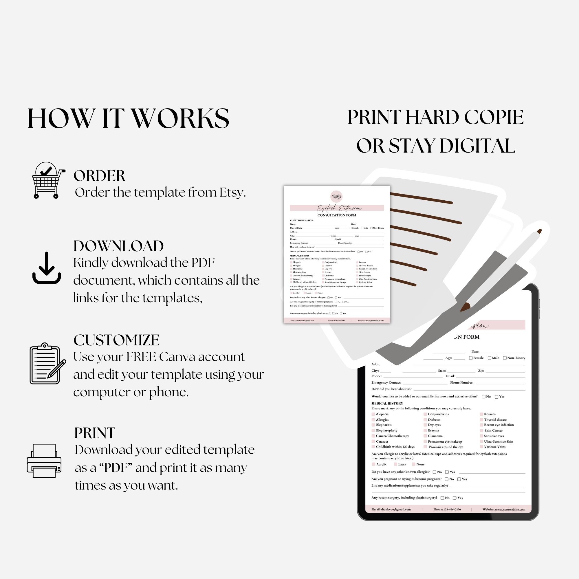 IV Therapy Template, IV Therapy Consent, Intravenous Therapy, Med Spa ...