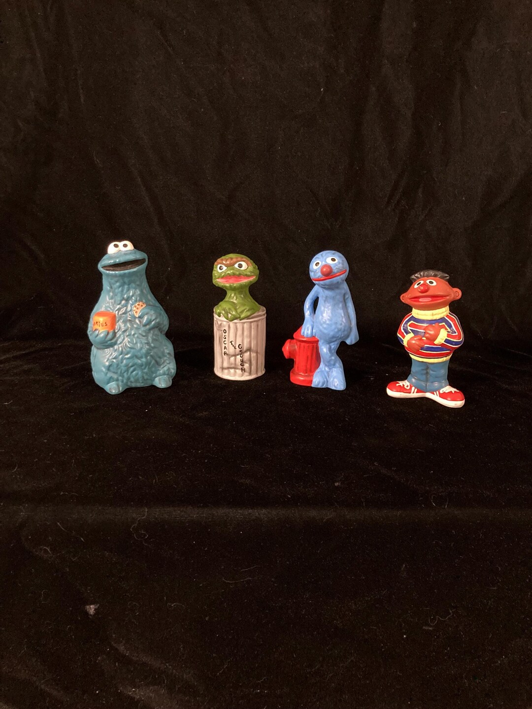 Set of Four Ceramic Sesame Street Characters Vintage 70s Hand Painted ...