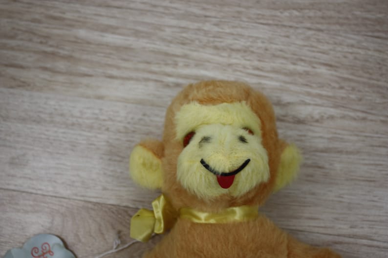 Vintage 70s Stuffed Toy Monkey With Tags - Etsy
