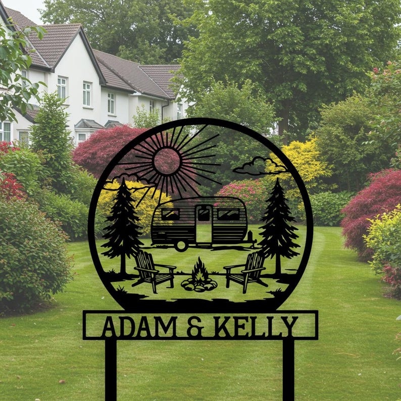 Custom Camper Yard Sign, Custom RV Camping Decor, Personalized Camping ...