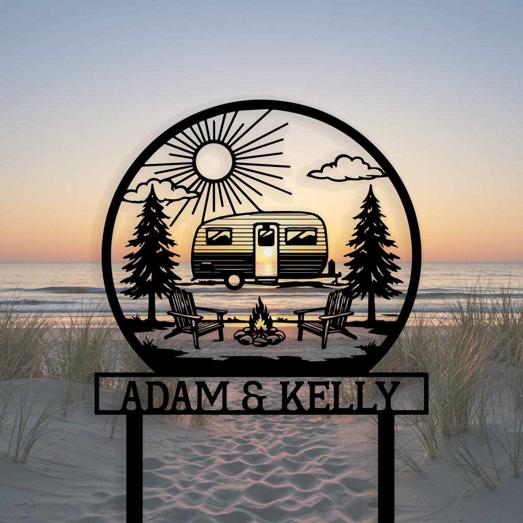 Custom Camper Yard Sign, Custom RV Camping Decor, Personalized Camping ...