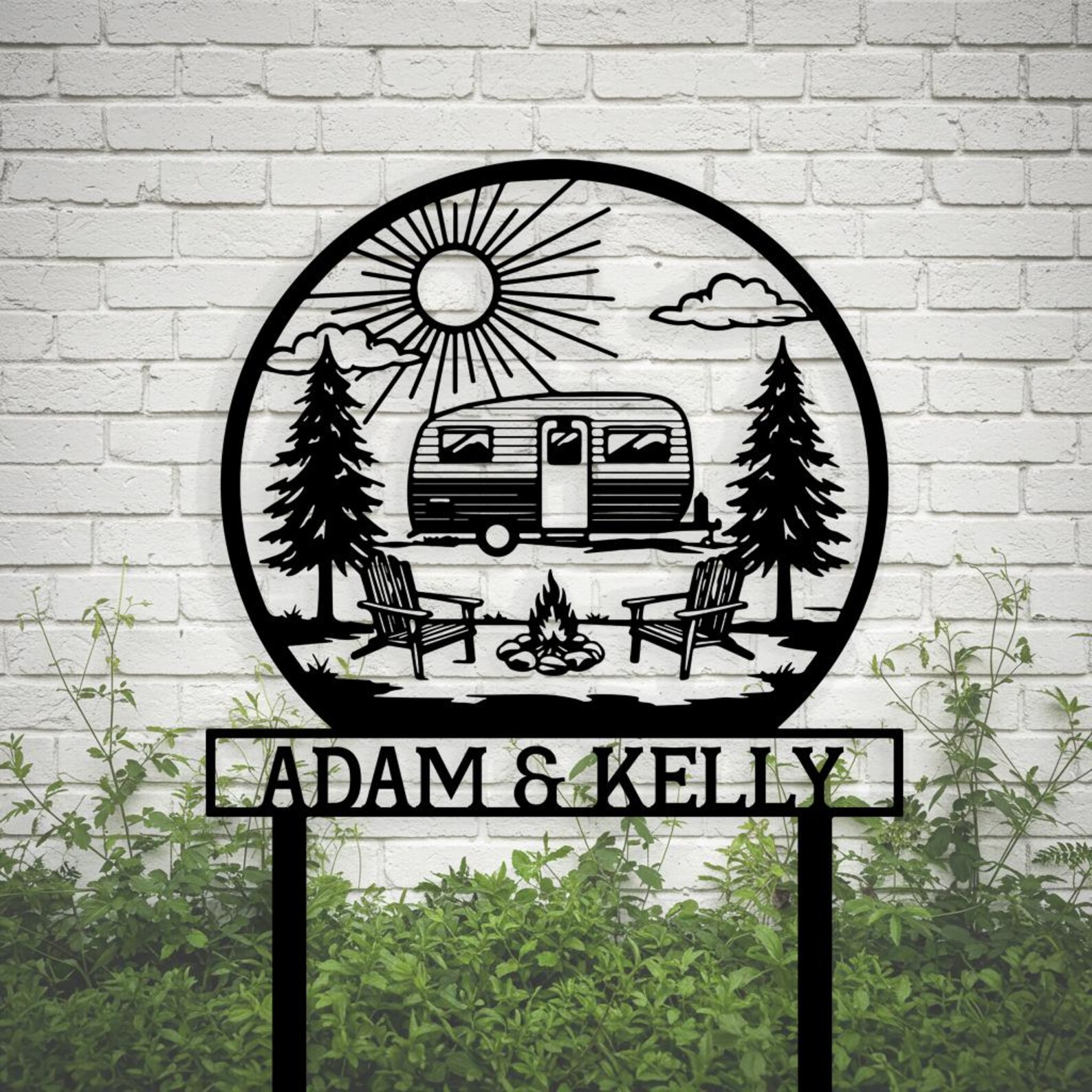 Custom Camper Yard Sign, Custom RV Camping Decor, Personalized Camping ...